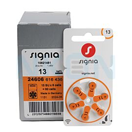 60x 13 Siemens Signia hearing aid batteries