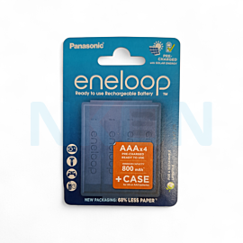 4 AAA Eneloop - 800mAh + case